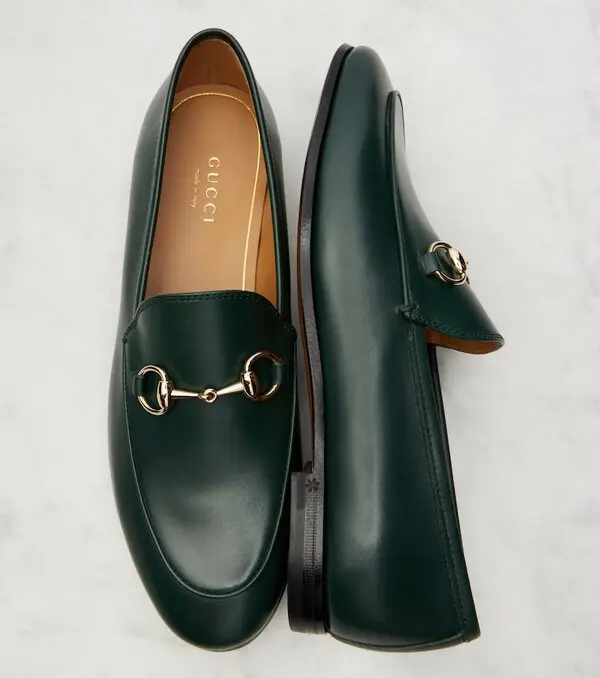 Gucci Horsebit Leather Loafers - Green