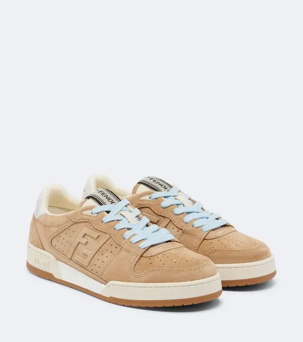 Fendi Match Suede Sneakers - Beige