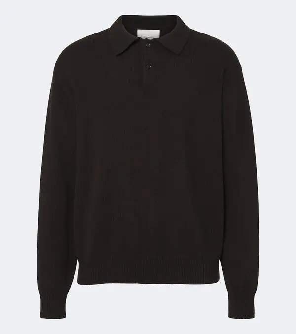LISA YANG Rufus Cashmere Polo Sweater - Brown