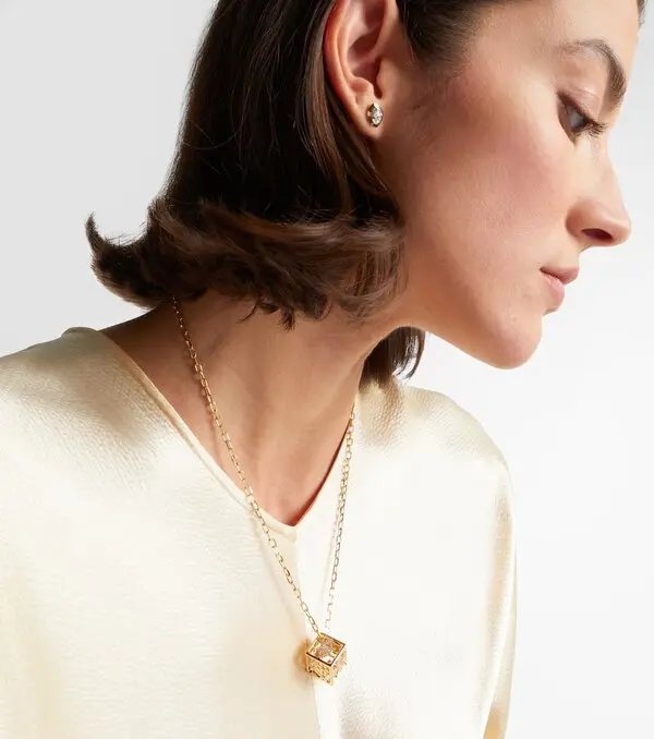 SYDNEY EVAN 14kt Yellow Diamond Charm Necklace