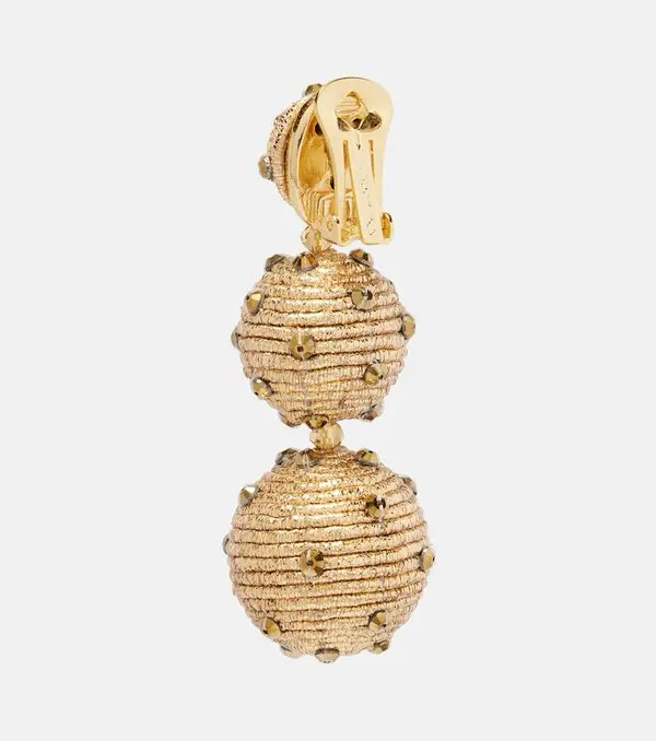 Oscar De La Renta Embellished Clip-on Earrings