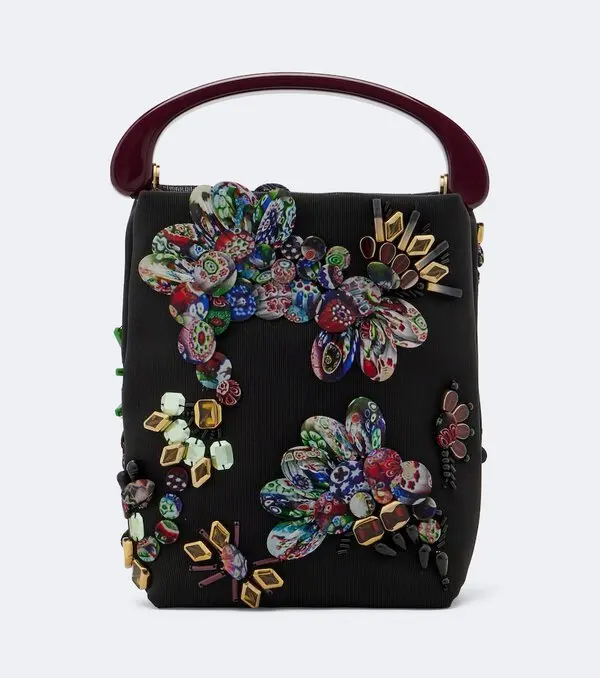Dries Van Noten Embellished Top-handle Bag - Blue