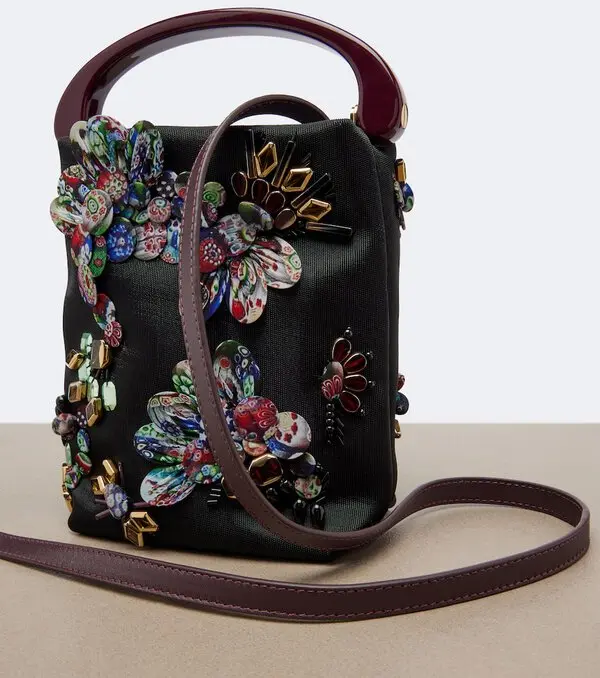 Dries Van Noten Small Embellished Top-handle Bag
