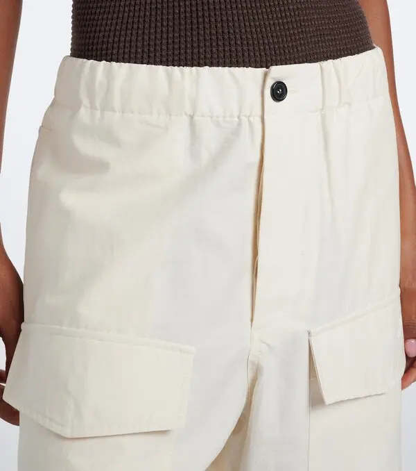JW Anderson Cotton-blend Wide-leg Pants - White