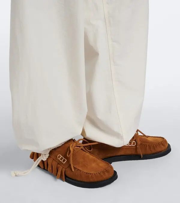 JW Anderson Cotton-blend Wide-leg Pants - White