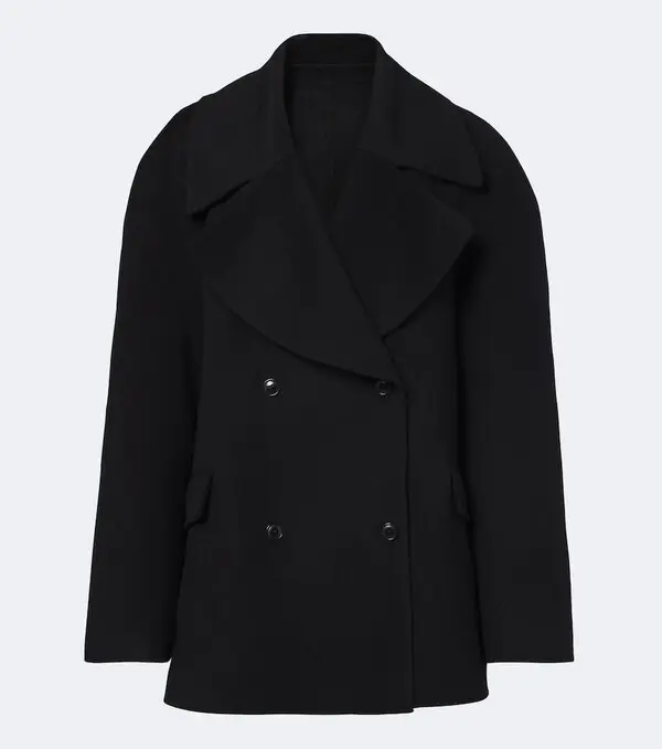 Loulou De Saison Double-breasted Wool And Cashmere Jacket - Black