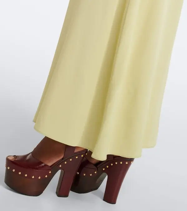 Chloé Lace-trimmed Silk Crêpe De Chine Maxi Dress