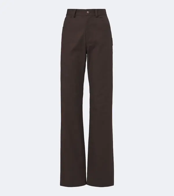 Altuzarra Mills Cotton Straight Pants - Brown