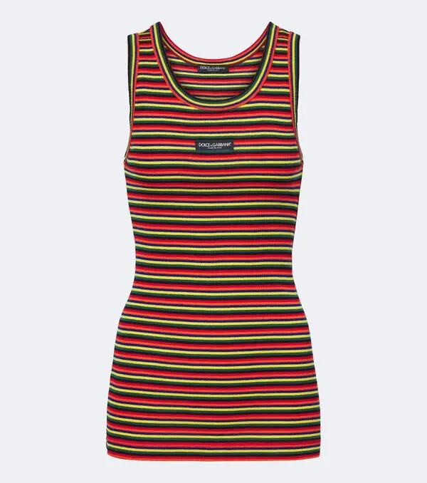 Dolce & Gabbana Knitted Tank Top - Rainbow Stripe