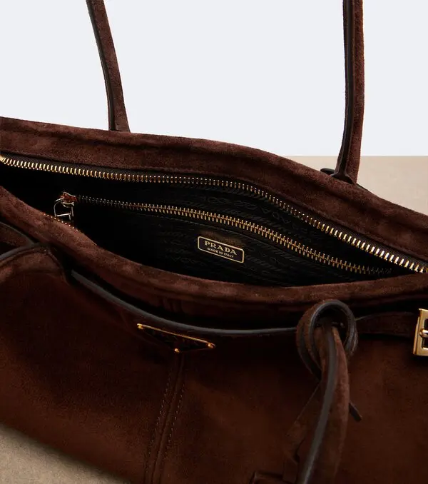 Prada Bonnie Mini Suede Top-handle Bag