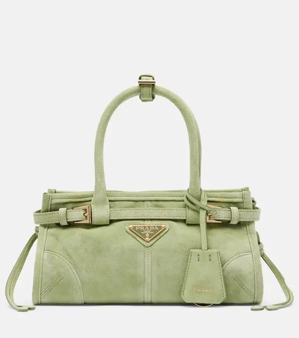 Prada Bonnie Mini Suede Top-handle Bag