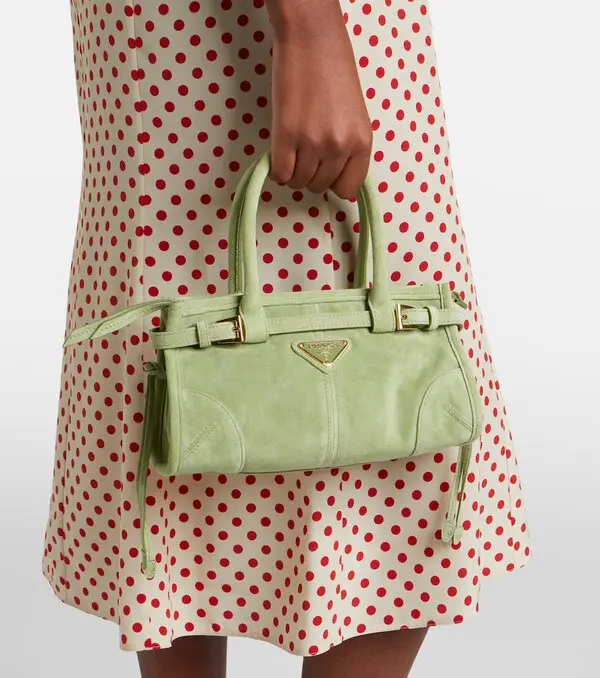 Prada Bonnie Mini Suede Top-handle Bag
