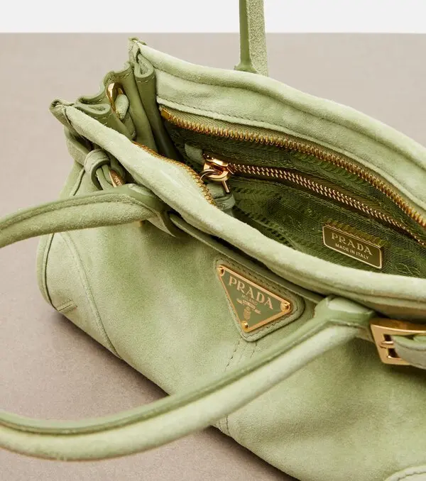 Prada Bonnie Mini Suede Top-handle Bag