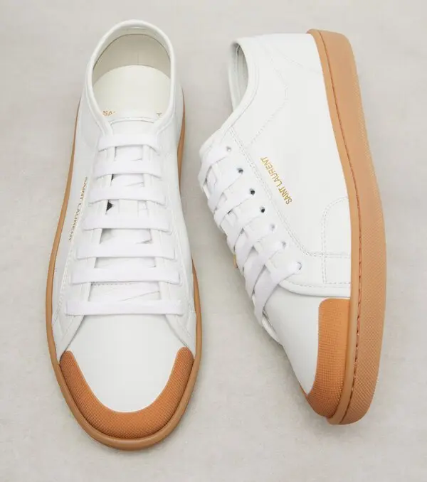 Saint Laurent Calf Leather Lace-up Sneakers