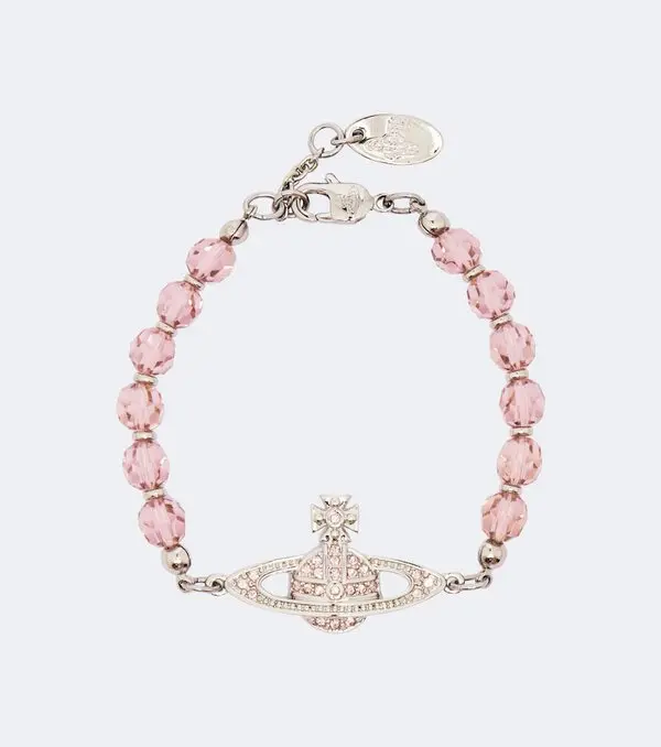 VIVIENNE WESTWOOD Messaline Orb Beaded Bracelet - Pink