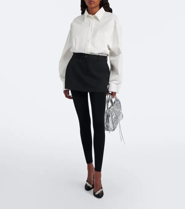Balenciaga Le City Small Metallic Leather Top-handle Bag - Silver