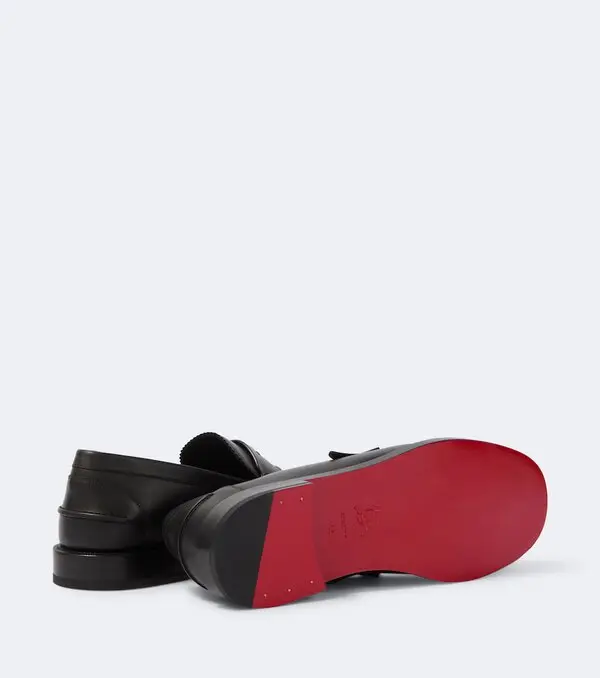 CHRISTIAN LOUBOUTIN Plato Leather Penny Loafers