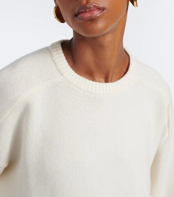 Loulou De Saison Breha Wool And Cashmere Sweater - White