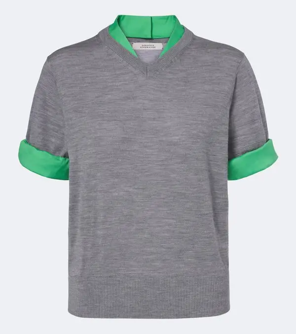 Dorothee Schumacher Layered Virgin Wool Top - Grey