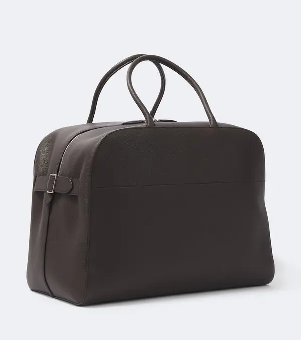 THE ROW Marco Leather Duffel Bag - Brown