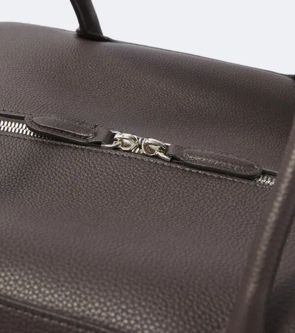 THE ROW Marco Leather Duffel Bag - Brown