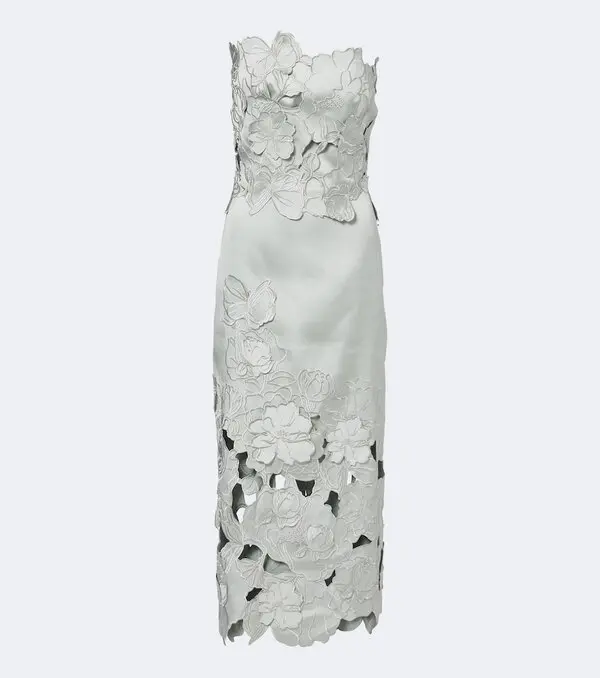 Costarellos Nikola Guipure Lace Midi Dress