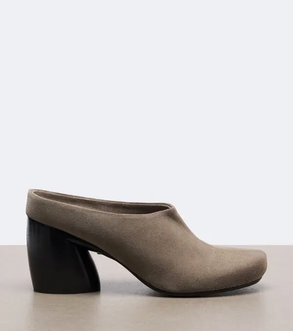 Loewe Oval Suede Mules