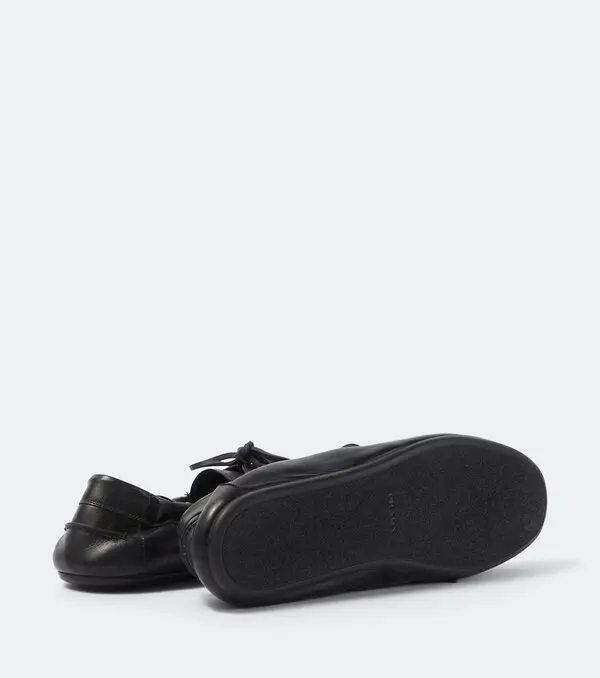 Prada Shuffle Leather Loafers