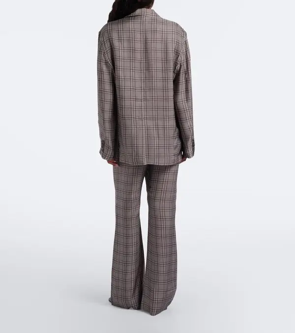 Acne Studios Checked Wide-leg Trousers