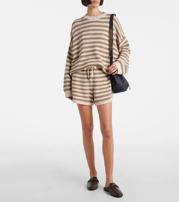 Brunello Cucinelli Striped Cotton-blend Shorts