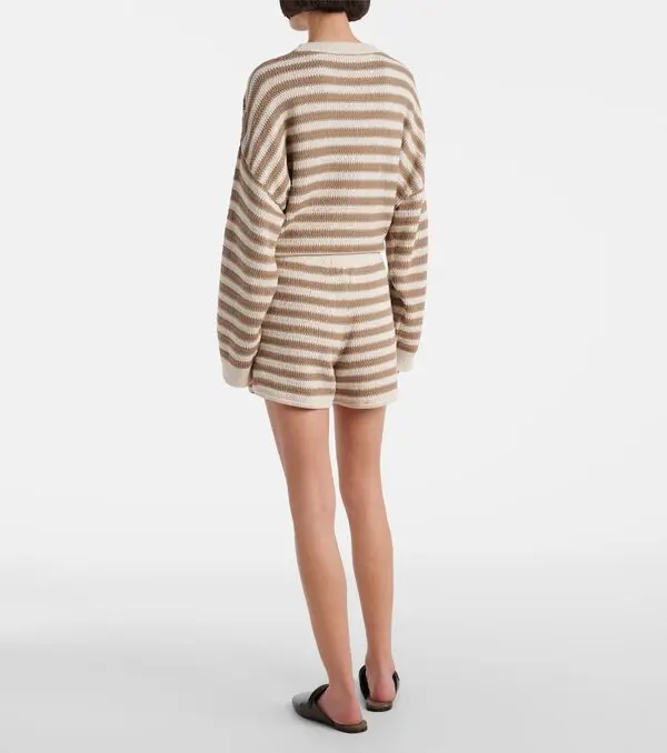 Brunello Cucinelli Striped Cotton-blend Shorts