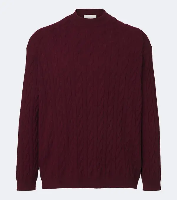 LISA YANG Oskar Cable-knit Cashmere Sweater - Burgundy