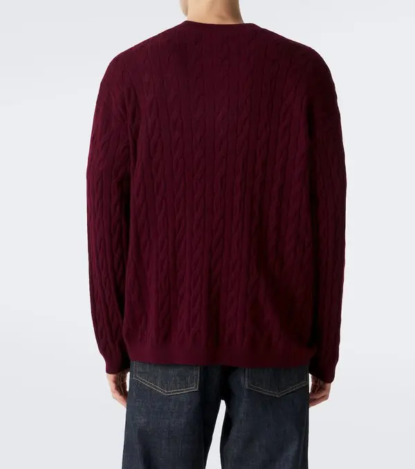 LISA YANG Oskar Cable-knit Cashmere Sweater - Burgundy