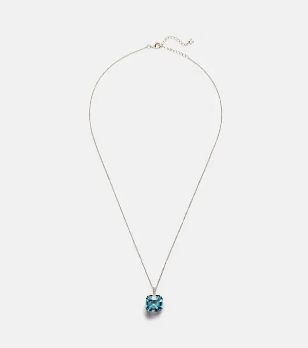 Mateo 14kt Yellow Topaz And Diamond Necklace - Gold