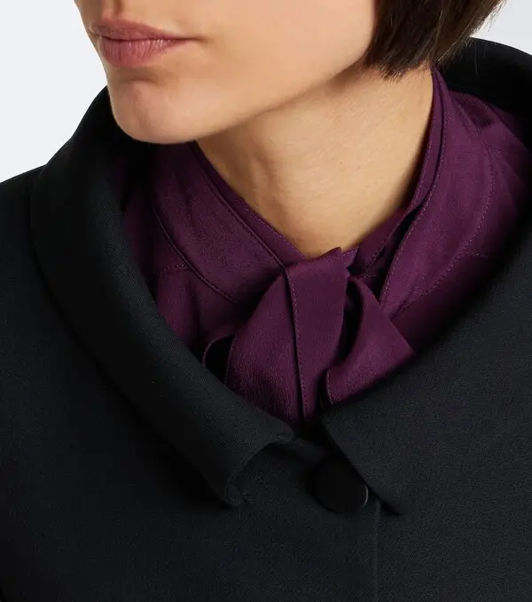 Valentino Garavani Crepe Couture Feather-trimmed Jacket