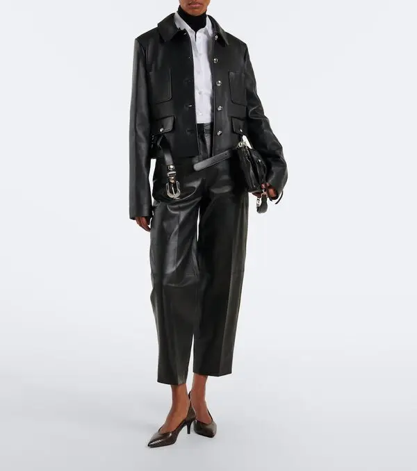 Altuzarra Bix Leather Tapered Pants