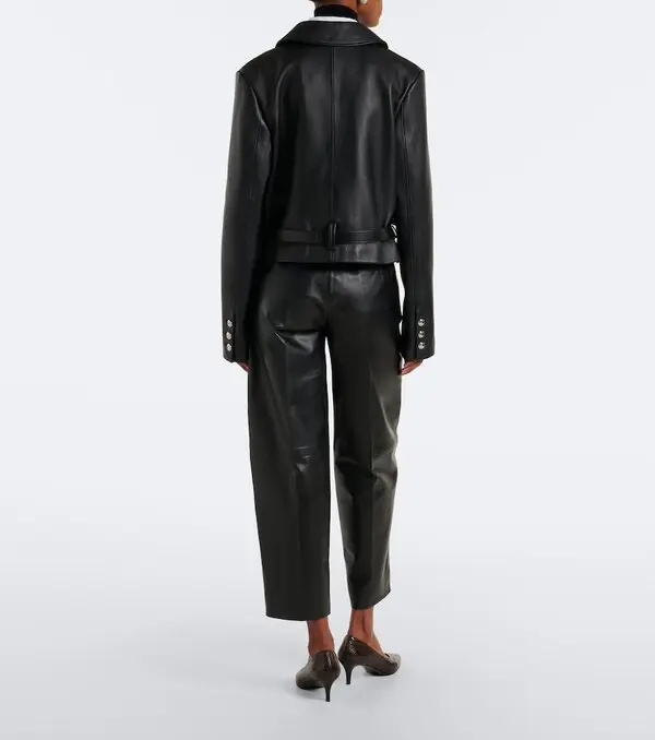 Altuzarra Bix Leather Tapered Pants