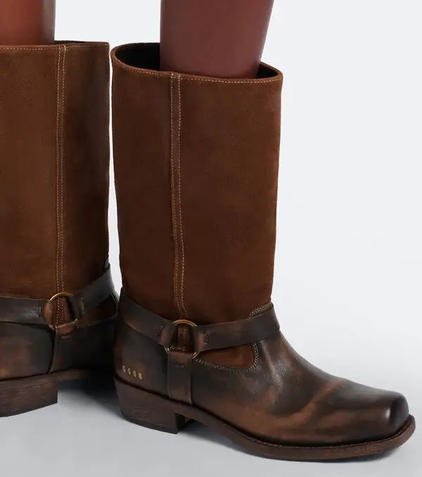 GOLDEN GOOSE Biker Leather Mid-calf Boots