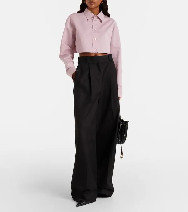 Balenciaga Cotton Twill Wide-leg Pants