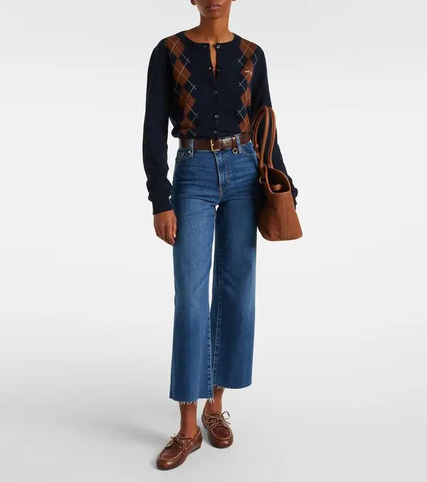 FRAME Le Slim Palazzo Crop Wide-leg Jeans In Elixir