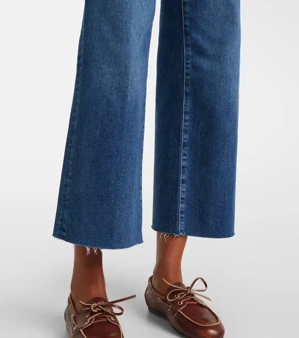 FRAME Le Slim Palazzo Crop Wide-leg Jeans In Elixir