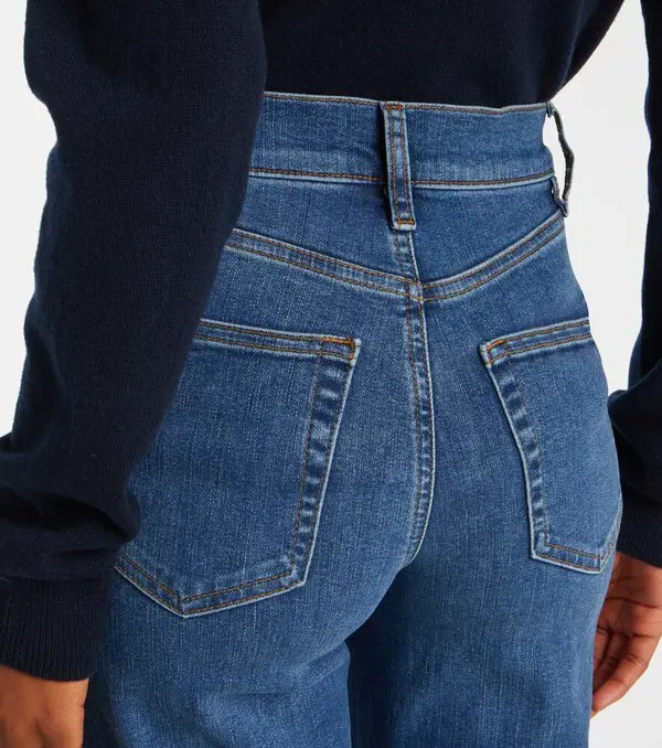 FRAME Le Slim Palazzo Crop Wide-leg Jeans In Elixir