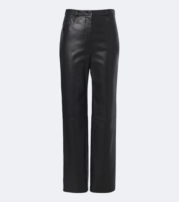 Loulou De Saison Cobe Leather Pants - Black