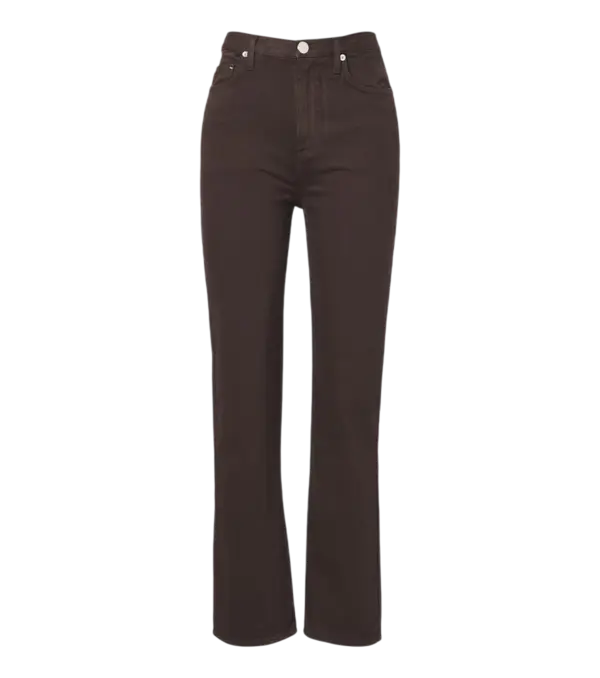 Loulou De Saison Jude Straight Jeans In Vinyl Continental Grain Bovine