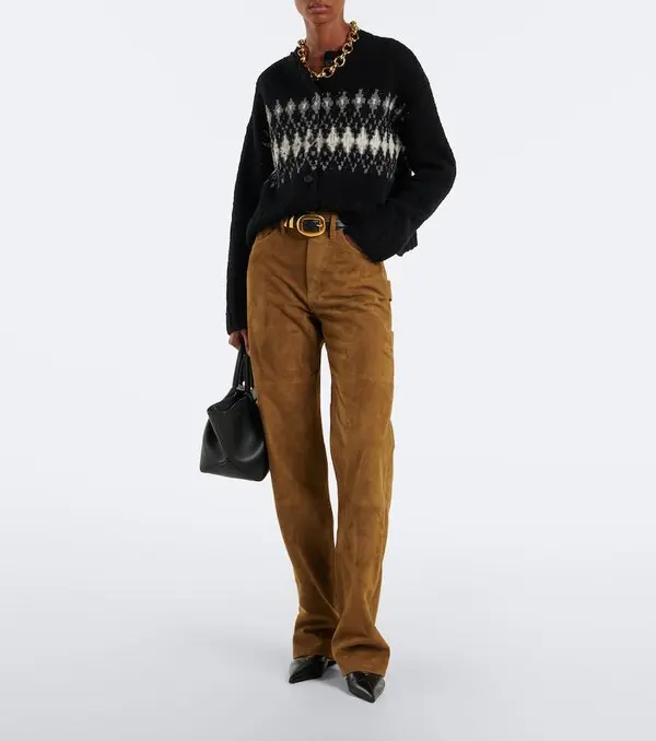 Altuzarra Mills Suede Straight Pants