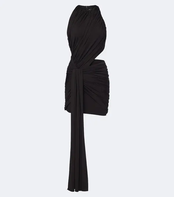 David Koma Cutout Draped Mini Dress