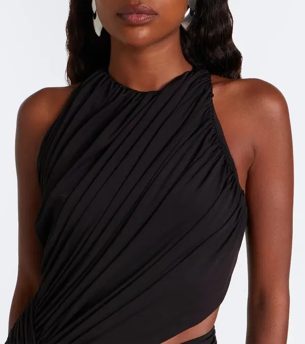 David Koma Cutout Draped Mini Dress