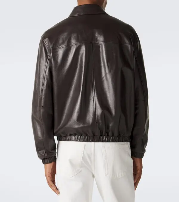 Canali Leather Blouson Jacket