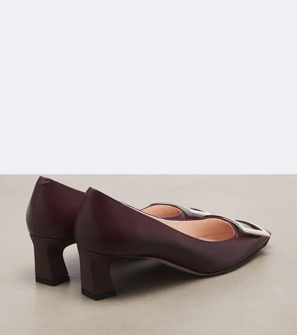 ROGER VIVIER Trompette Embellished Leather Pumps