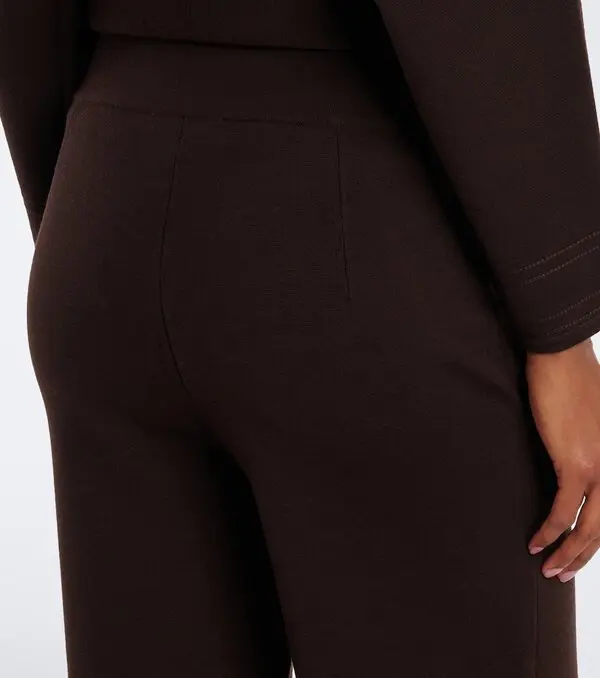 Max Mara Knitted Wool-blend Wide-leg Pants